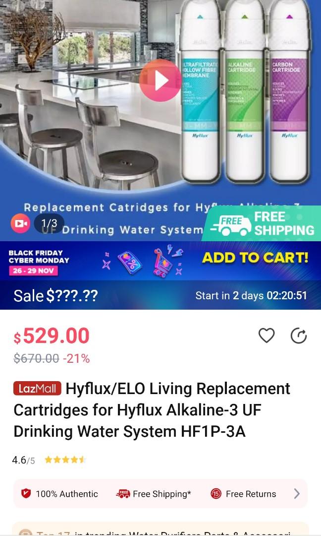 Hyflux water filter cartridge, Furniture & Home Living, Kitchenware ...