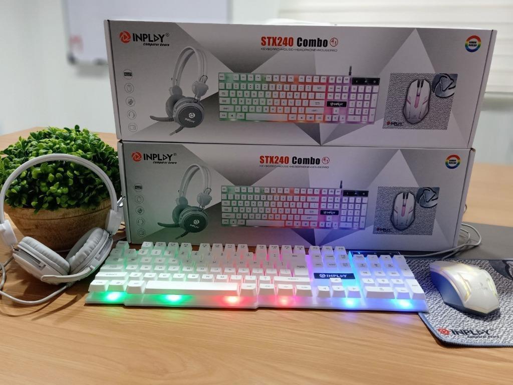 INPLAY STX 240 4 in 1 Gaming Keyboard and Mouse Set Combo RGB Keyboard ...