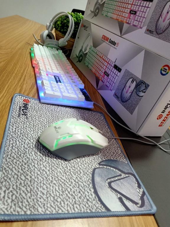 INPLAY STX 240 4 in 1 Gaming Keyboard and Mouse Set Combo RGB Keyboard ...