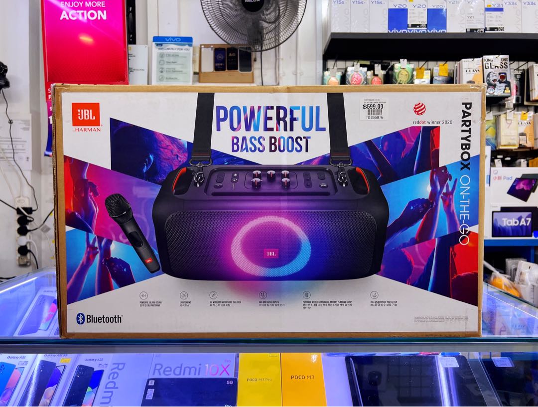 JBL Partybox On The Go | JBL Partybox OTG | FOC Two Mic | $116 NTUC ...