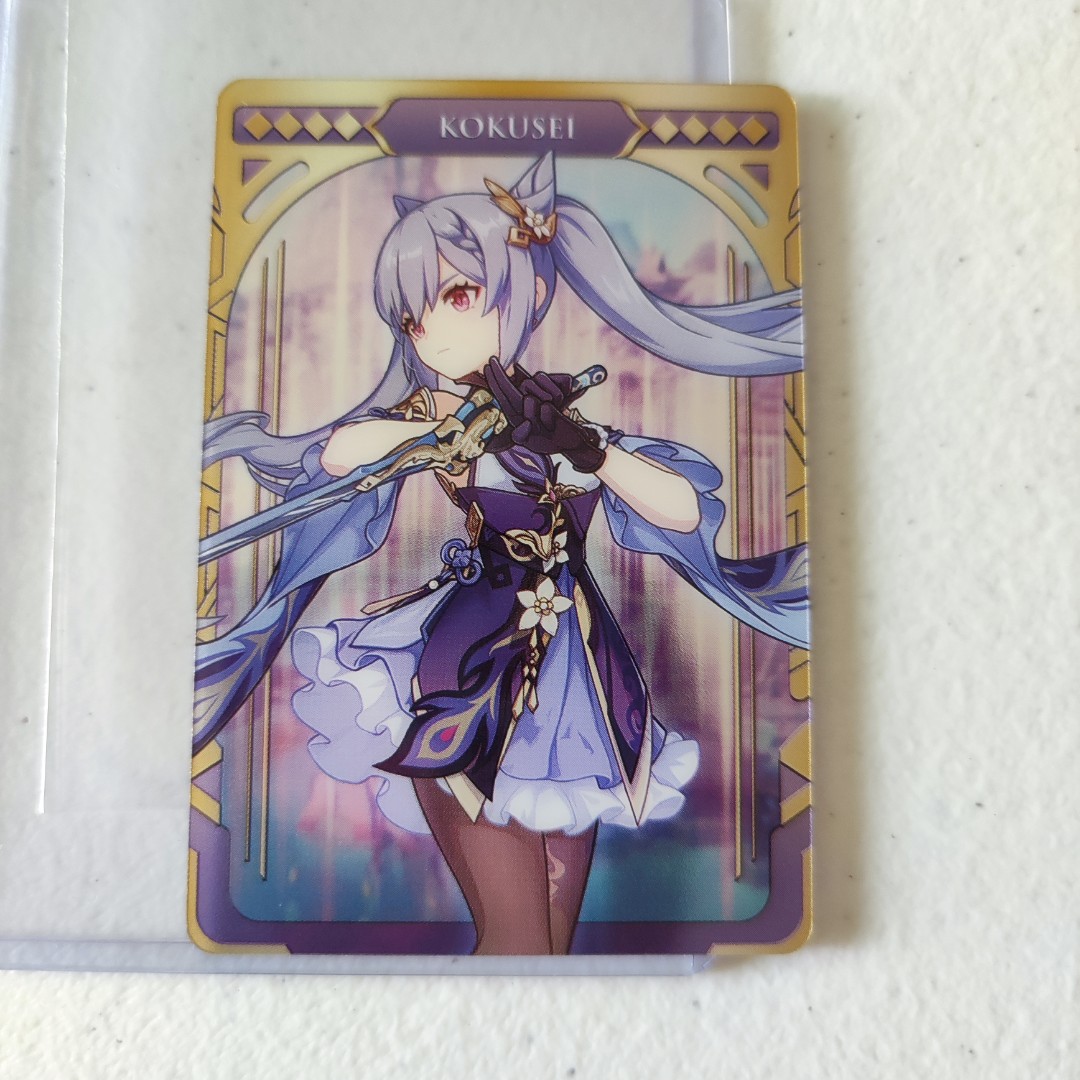 KEQING - Genshin Impact Collectible Metal Cards (Bandai/Carddass ...