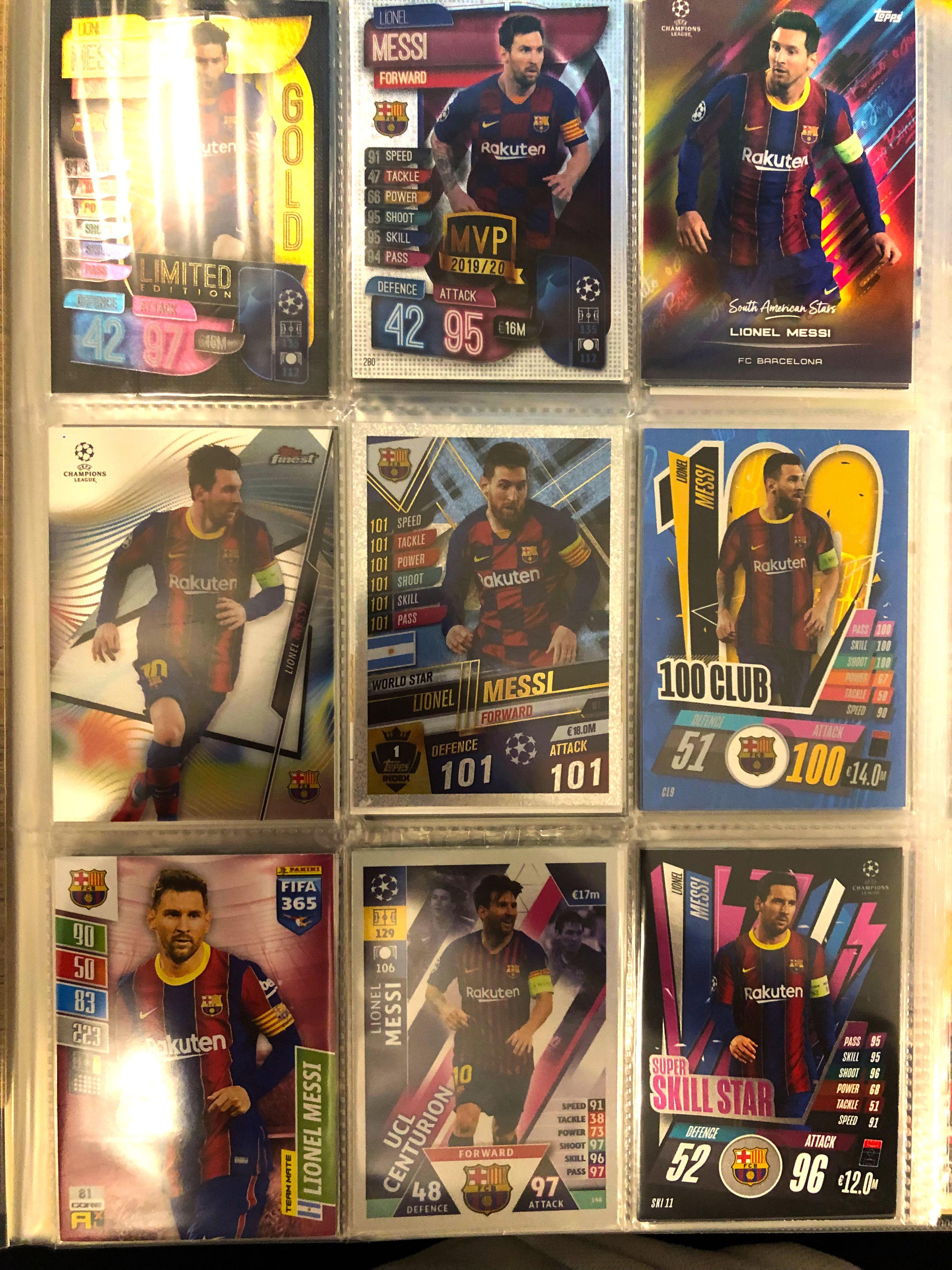 Lionel Messi set , match attax, 100 club and limited edition cards ...