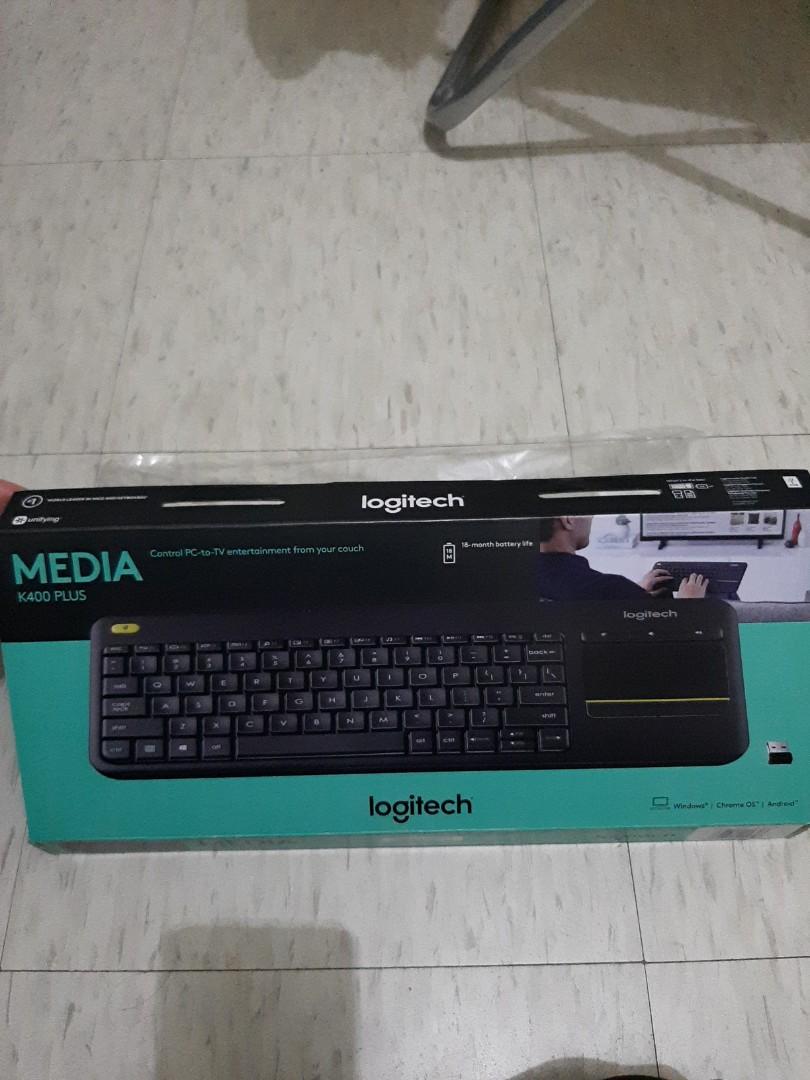 Logitech K400 Plus USB wireless keyboard, Computers & Tech, Parts ...