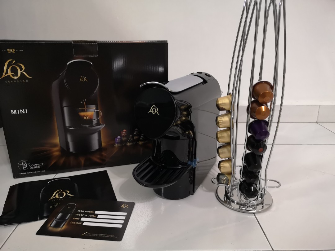 L'or Mini Coffee Machine Set (Machine and Capsule Holder), TV & Home ...