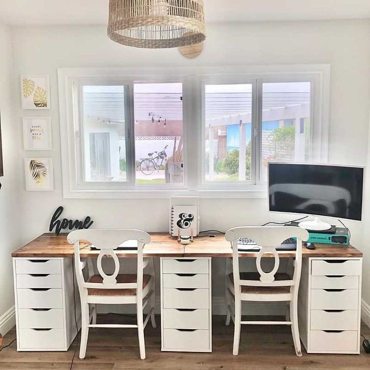 Mahogany table top and alex drawers,computer desk, Furniture & Home ...