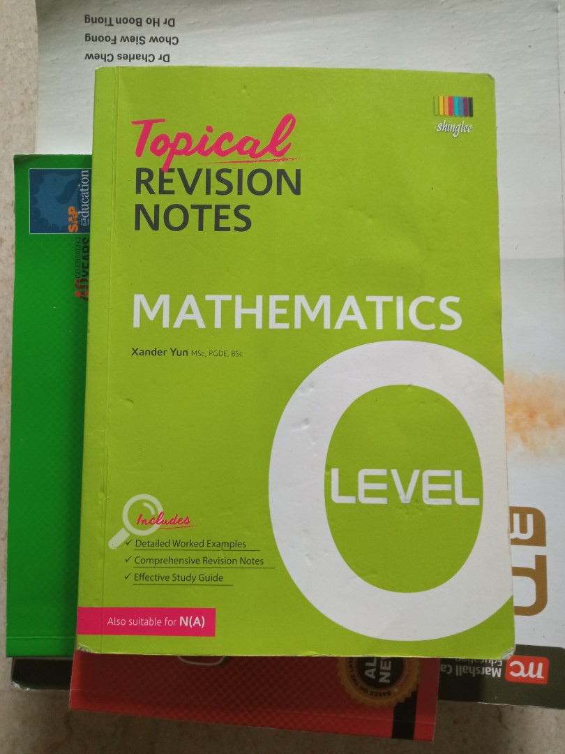 Math O level revision notes, Hobbies & Toys, Books & Magazines ...