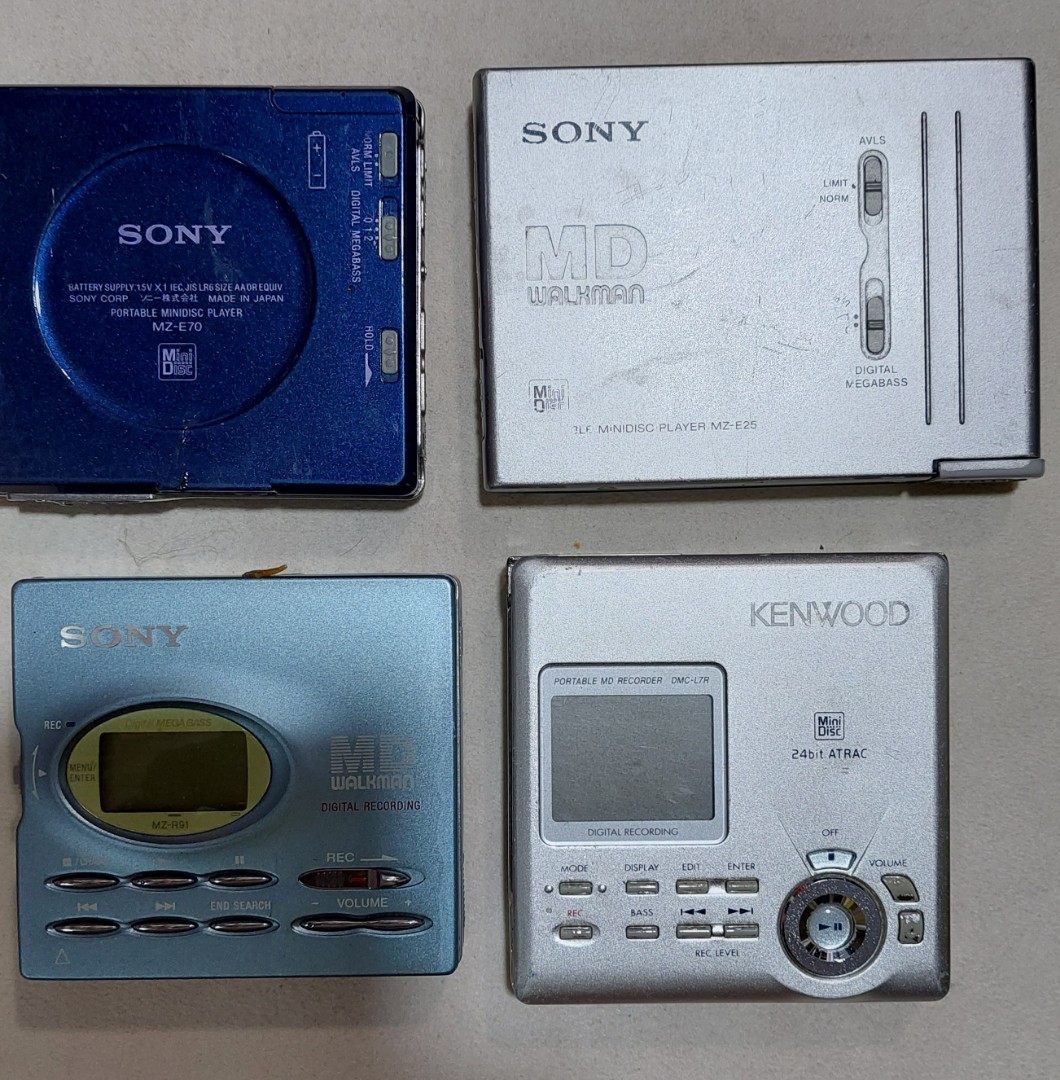 舊MD機4部, 音響器材, 音樂播放裝置 MP3及CD Player - Carousell