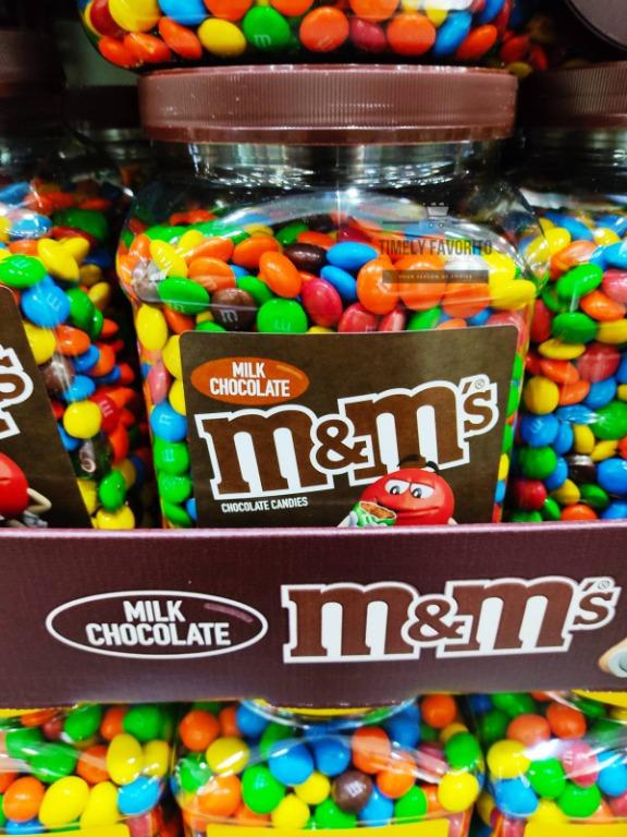 M&M's Milk Chocolate Plastic Jar, Pantry Size (62 oz.), Food & Drinks ...