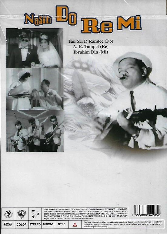 Nasib Do Re Mi Malay Movie DVD Tan Sri P. Ramlee A.R. Tompel Ibrahim ...