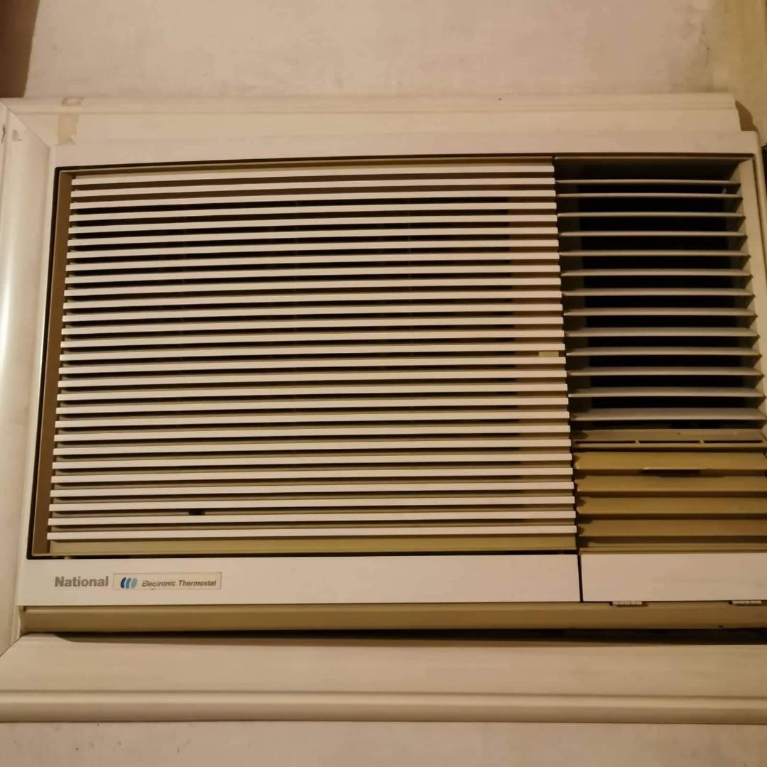 National 1hp window type aircon, TV & Home Appliances, Air Conditioning ...