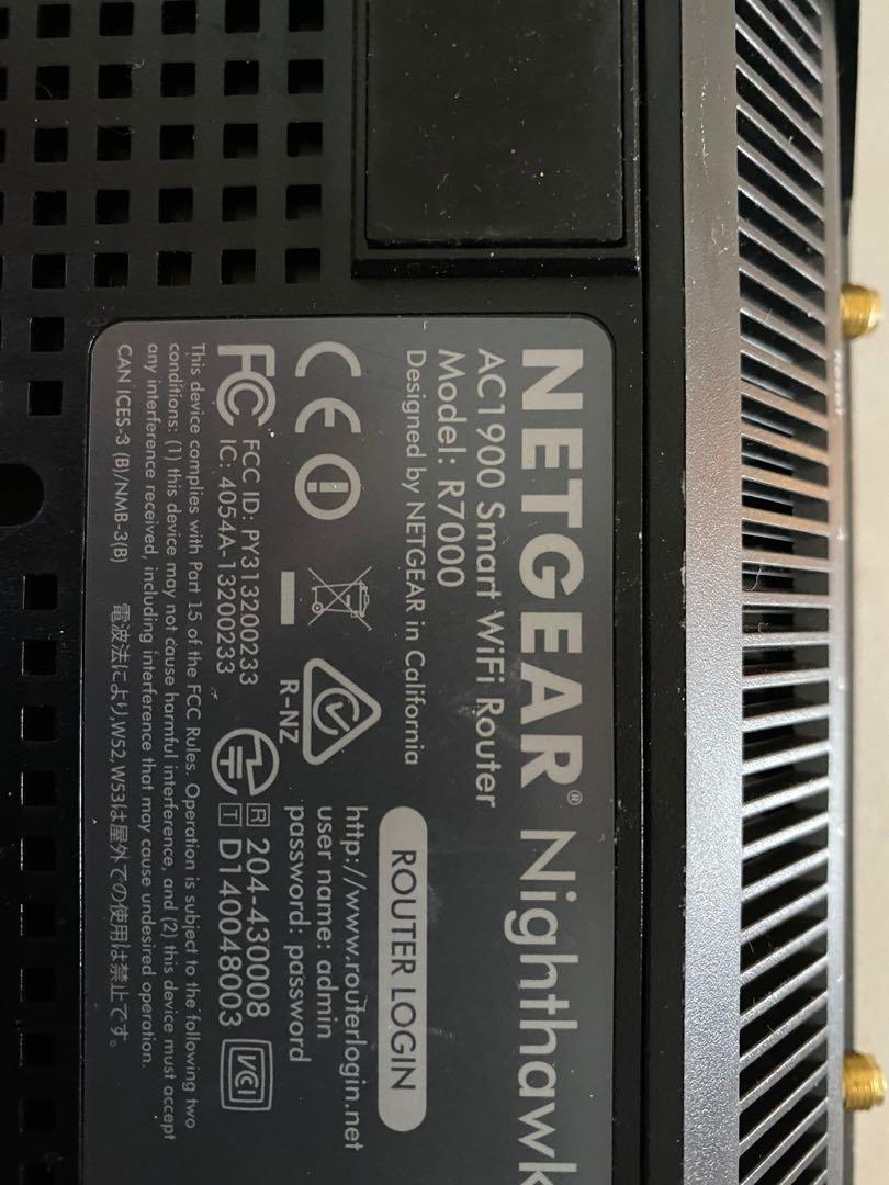 Netgear Nighthawk AC1900 Wifi Router, Computers & Tech, Parts ...