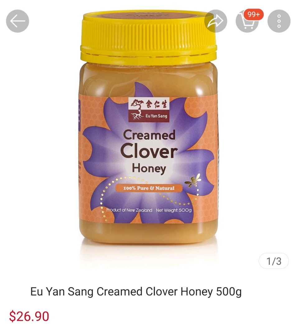 NEW Creamed Clover Honey Eu Yan Sang Yu Ren Sheng, Food & Drinks, Other ...