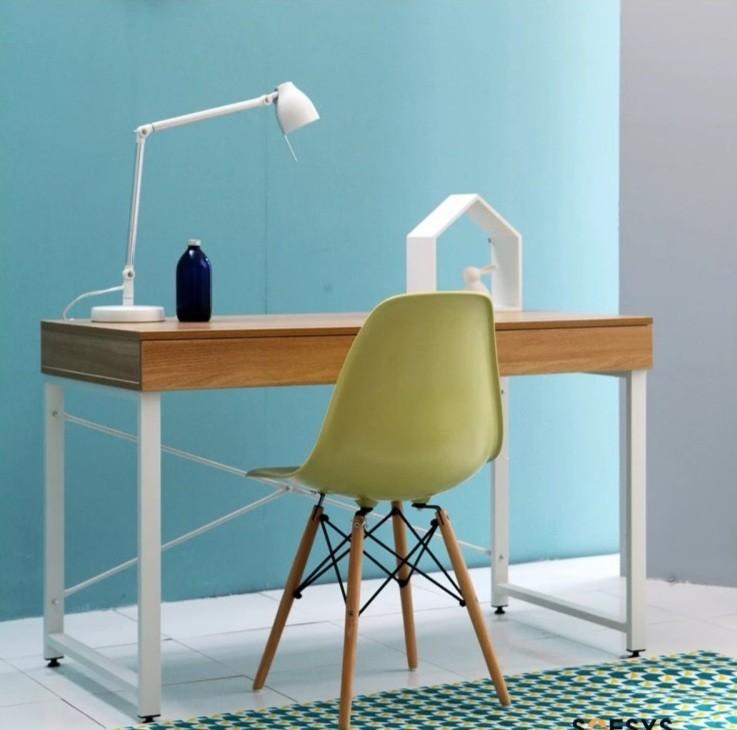 Collect by 29 dec - Nordic study table with drawers, Furniture & Home ...