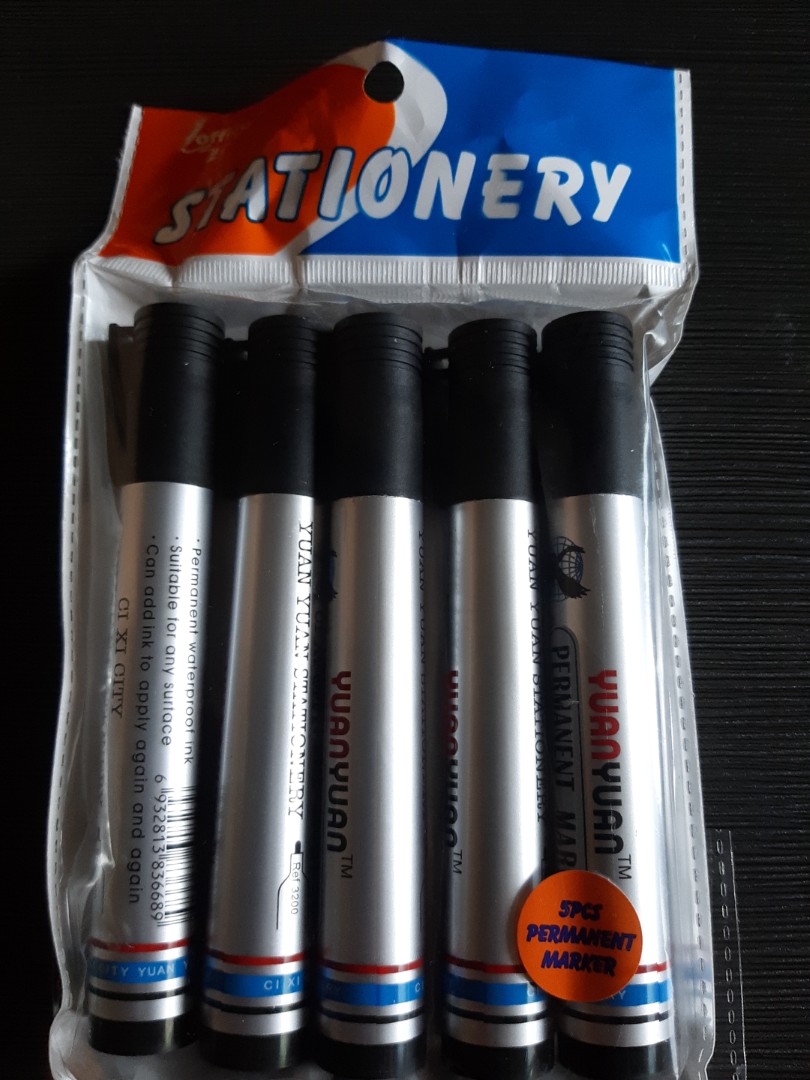 Permanent markers and sharpener, Hobbies & Toys, Stationery & Craft ...