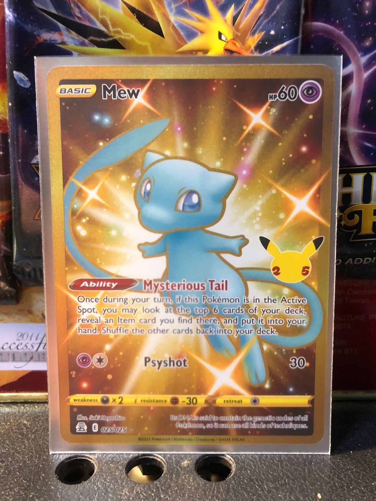 Pokemon Celebrations (25th Anni) TGC - Gold Mew, Hobbies & Toys, Toys ...