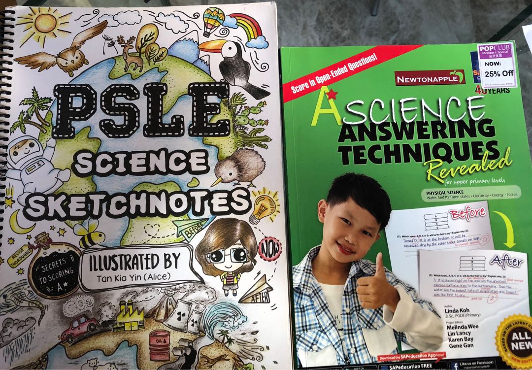 Bundle of 2 Books - PSLE Science Sketchnotes & Newton A Star Answering ...