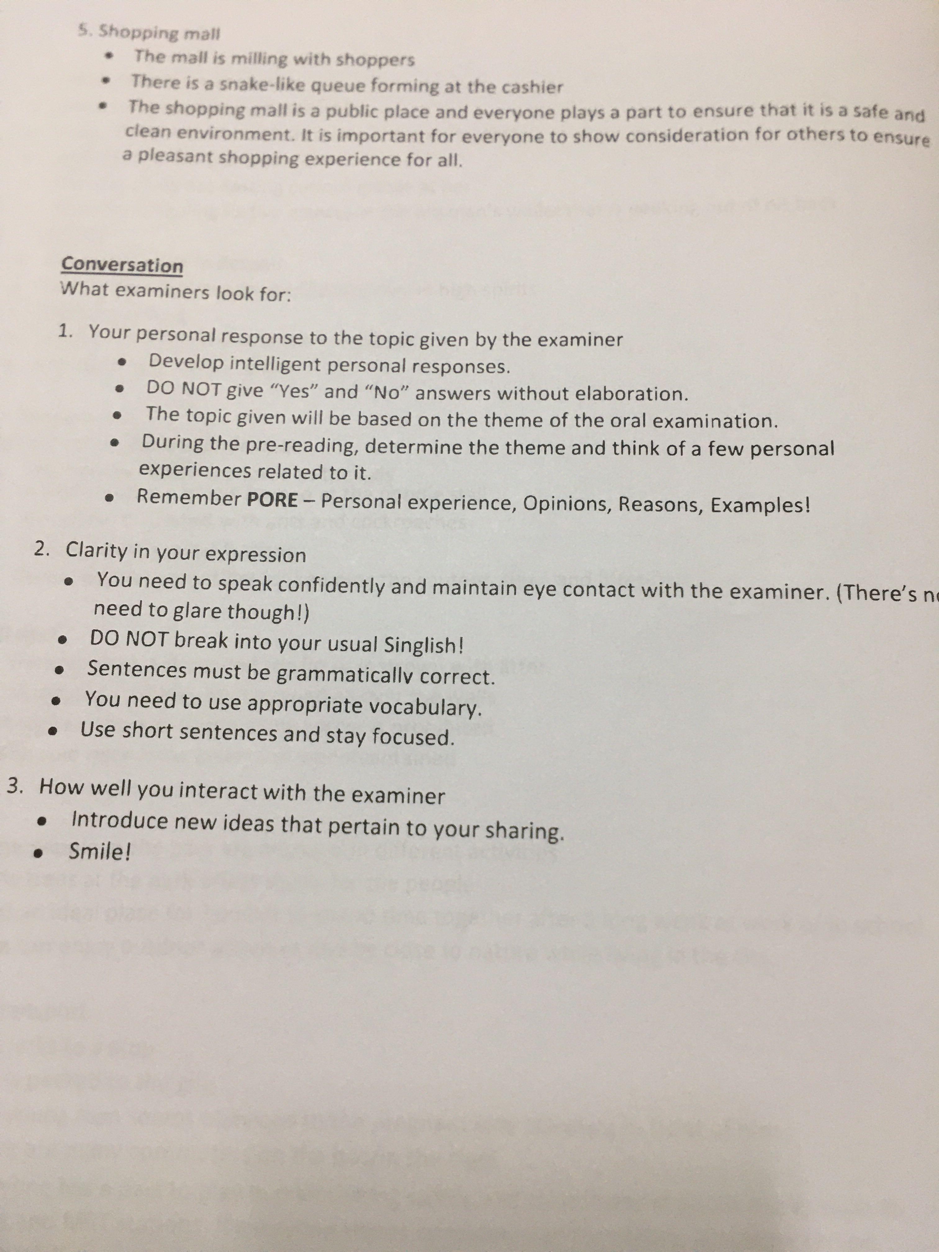 RGPS P6 English & Chinese Oral Notes - PSLE Prep (Compiled by HOD ...