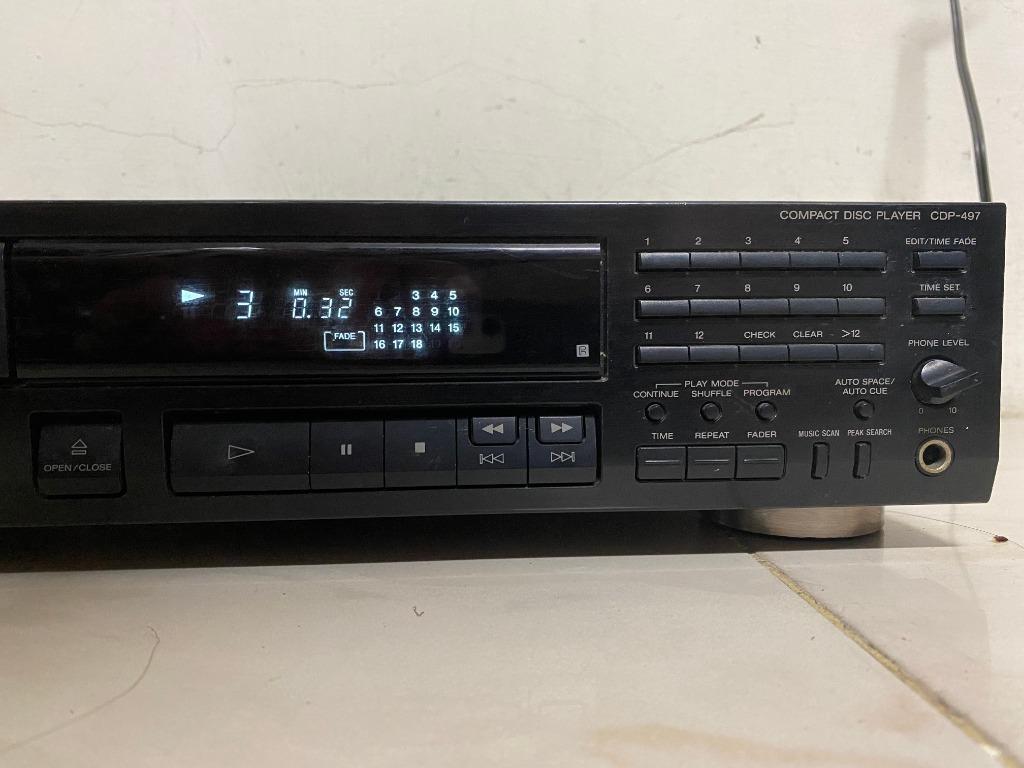 SONY CDP 497 CD撥放器 CD播放機 日本製造, 耳機及錄音音訊設備, 音樂播放裝置 MP3及CD 播放器在旋轉拍賣