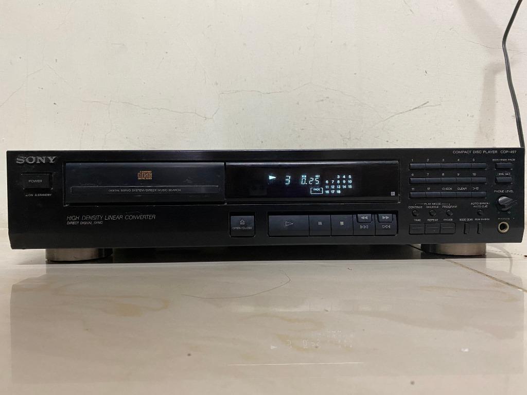 SONY CDP 497 CD撥放器 CD播放機 日本製造, 耳機及錄音音訊設備, 音樂播放裝置 MP3及CD 播放器在旋轉拍賣