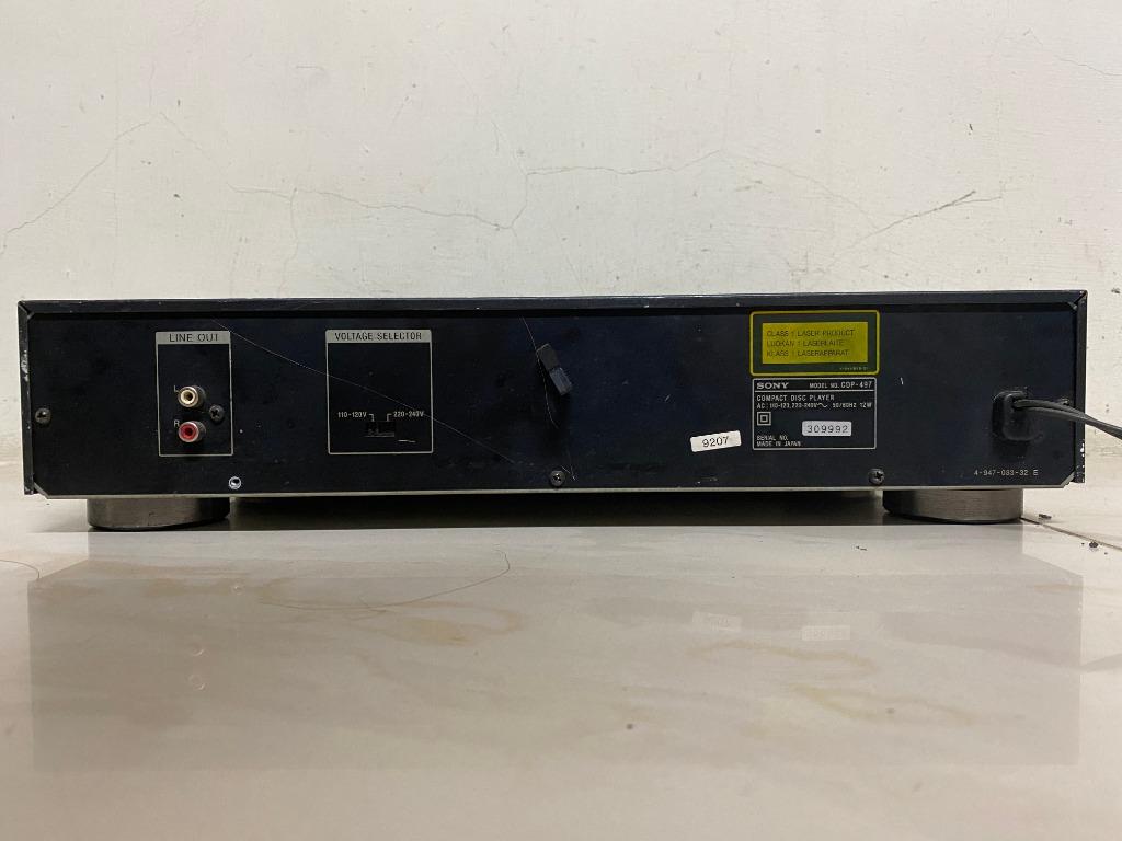 SONY CDP 497 CD撥放器 CD播放機 日本製造, 耳機及錄音音訊設備, 音樂播放裝置 MP3及CD 播放器在旋轉拍賣