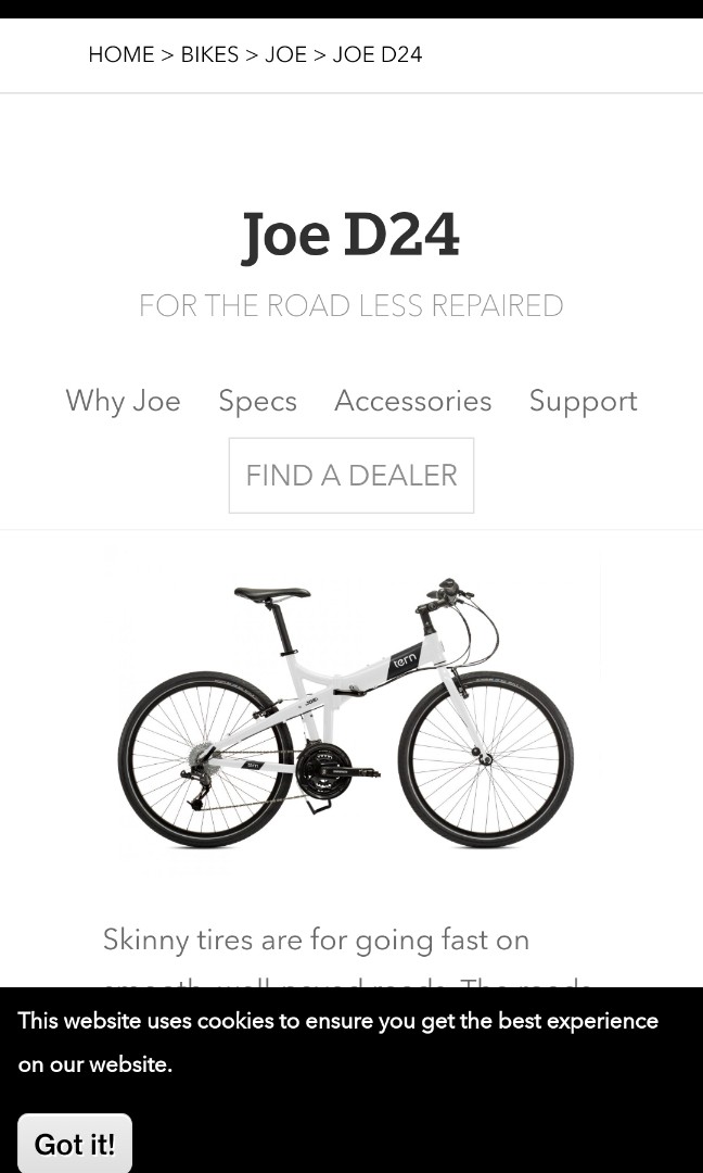 TERN JOE D24, Sports Equipment, Bicycles & Parts, Bicycles on Carousell