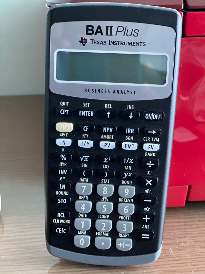 Texas Instruments Ba II plus calculator, Computers & Tech, Office ...