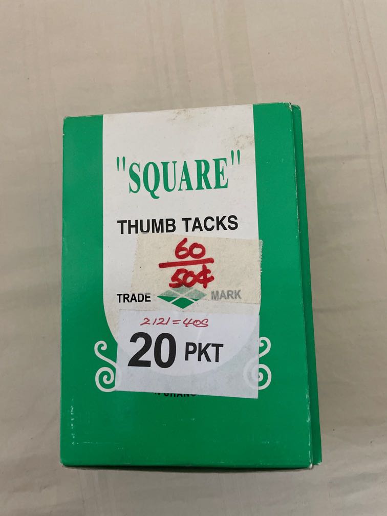 Thumb tacks whole box, Hobbies & Toys, Stationery & Craft, Other ...