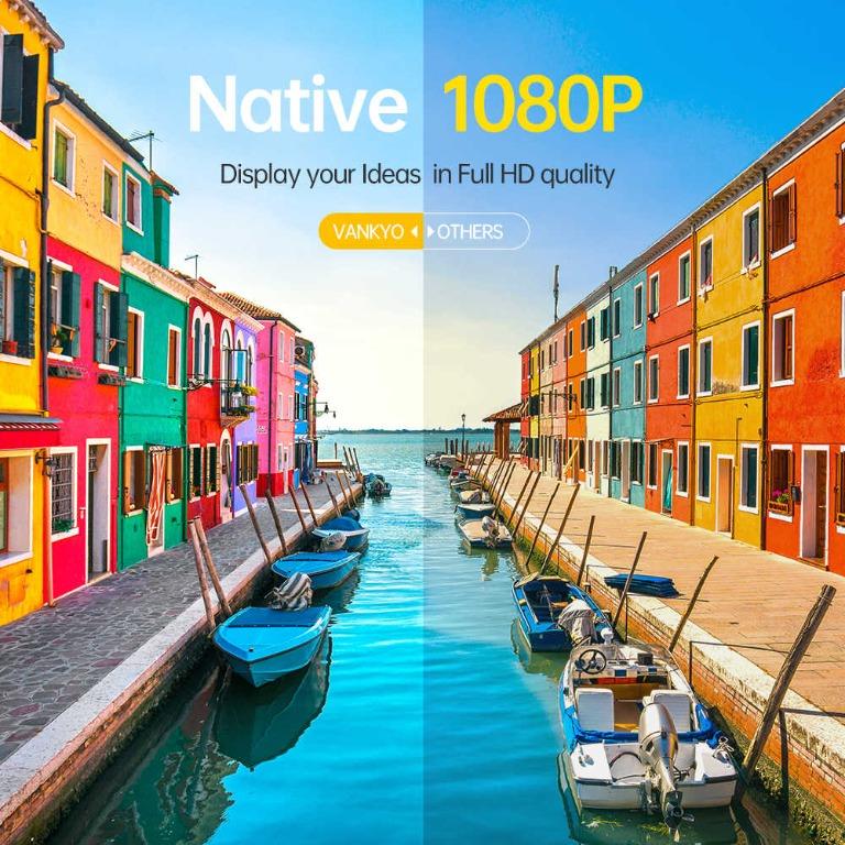 VANKYO 1080P Mini Projector Leisure 530W Full HD 5G WiFi LED Support 4K ...