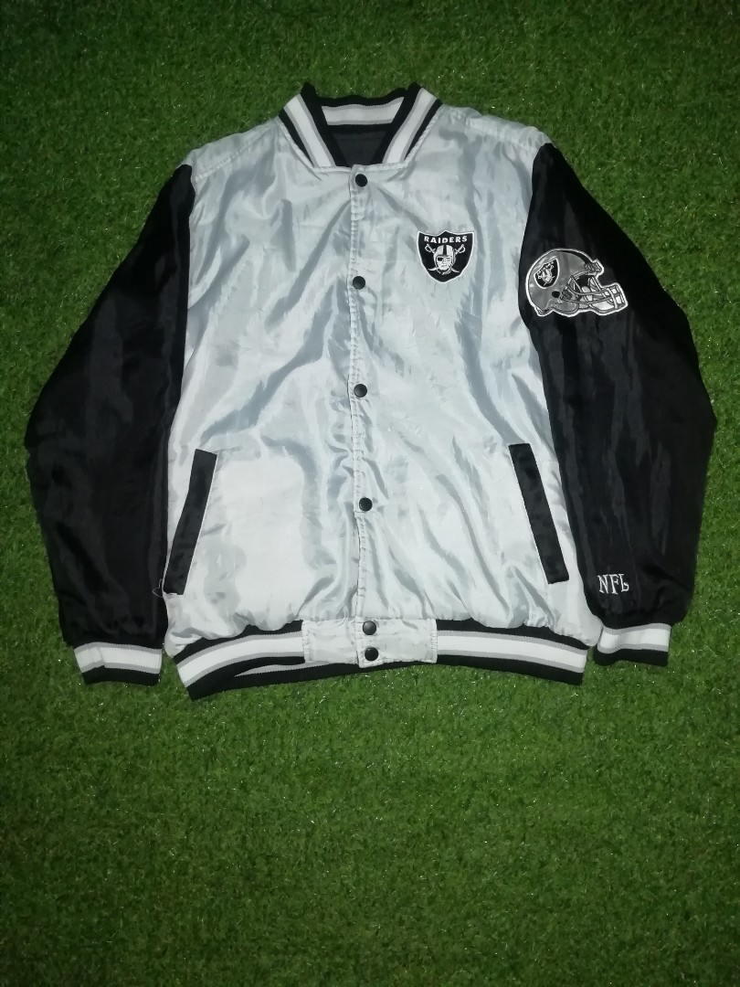Vintage Raiders spell out/big logo jakcet (rare), Men's Fashion, Coats ...