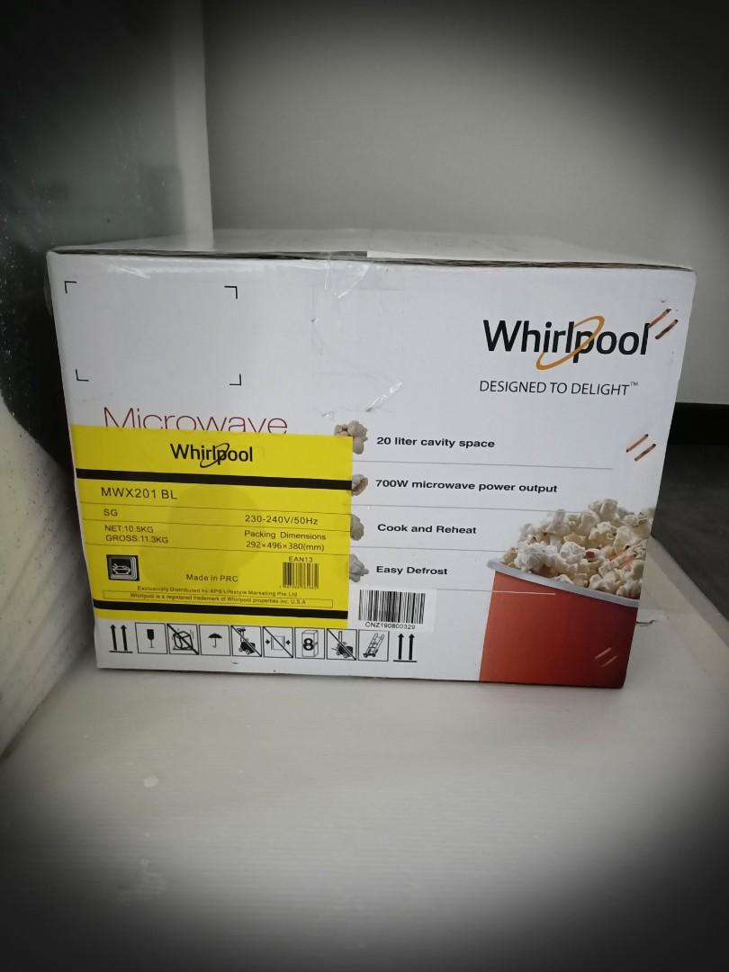 Whirlpool Microwave MWX201 BL 20L Countertop Microwave, TV & Home ...