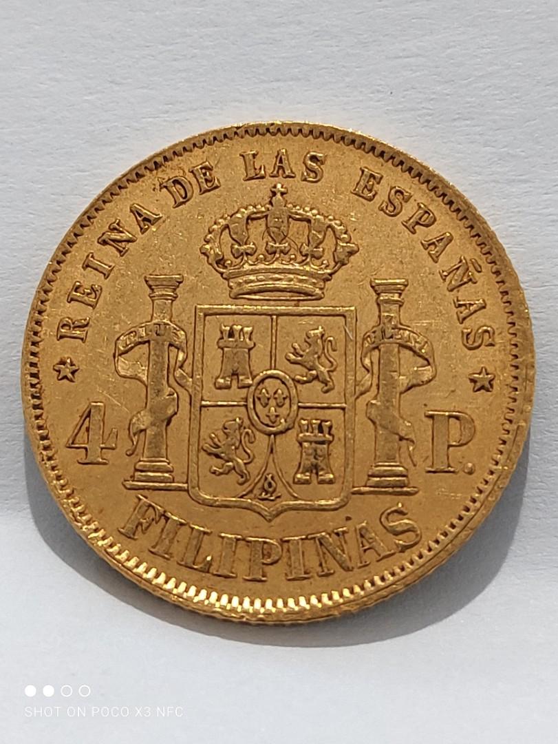 4peso Isabel Gold Coin, Hobbies & Toys, Memorabilia & Collectibles ...