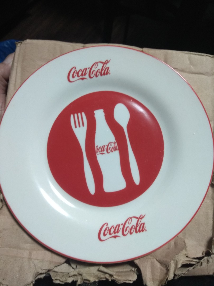 [6pcs Set] COCA COLA Ceramic Plates, Furniture & Home Living ...