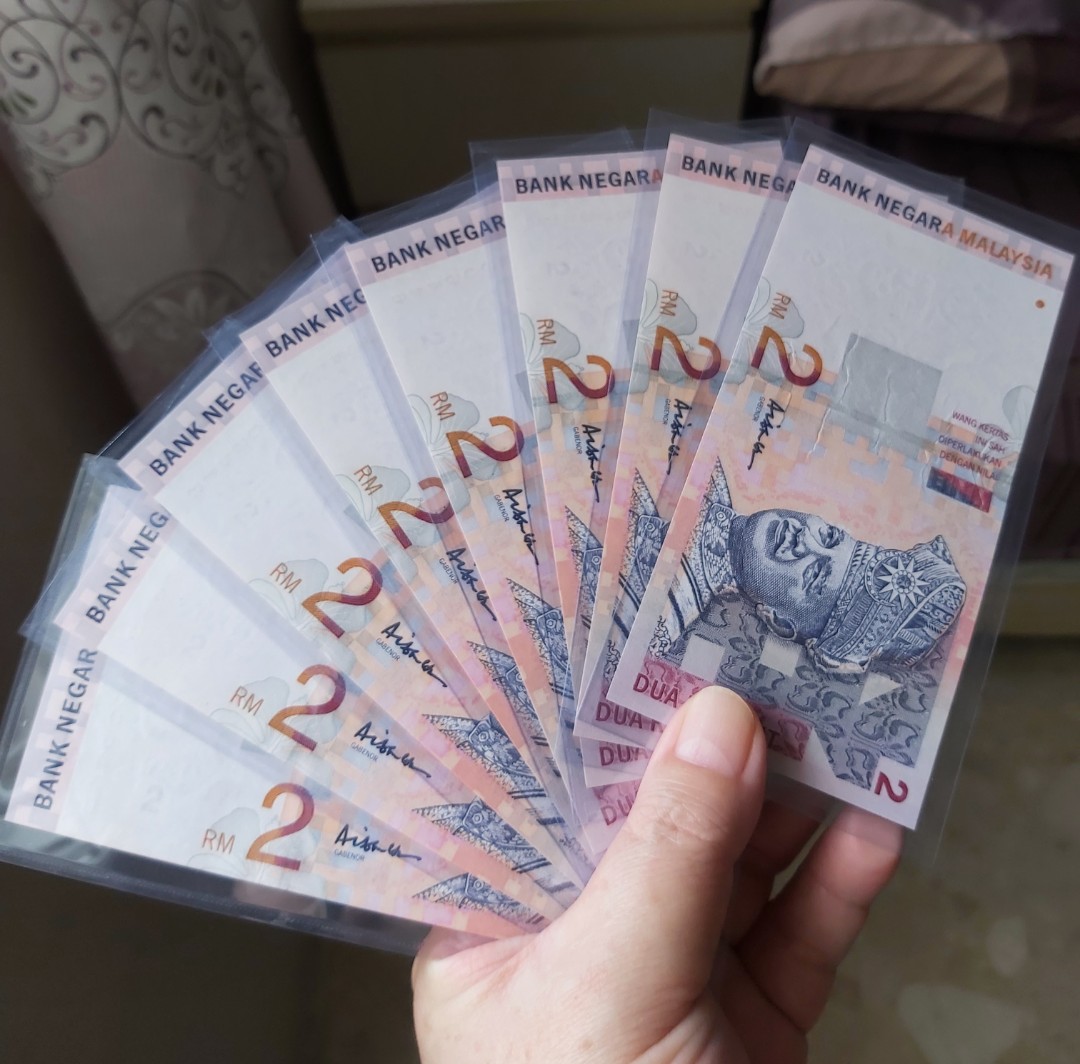 8x run RM2 Malaysia Ringgit currency notes $2, Hobbies & Toys ...
