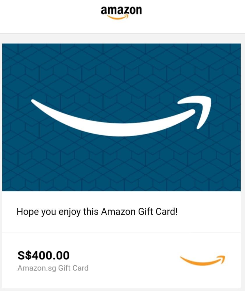 S$400 Amazon SG gift card, Tickets & Vouchers, Vouchers on Carousell