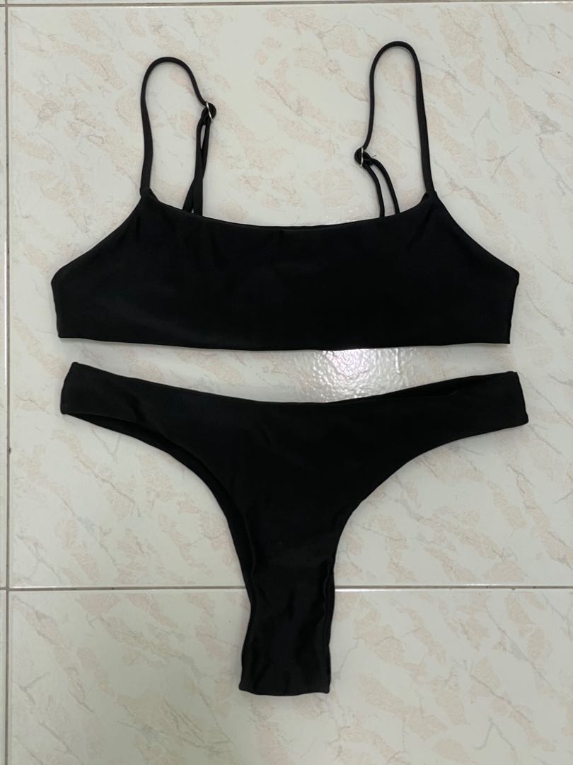 Black Bikini, Women's Fashion, Swimwear, Bikinis & Swimsuits on Carousell