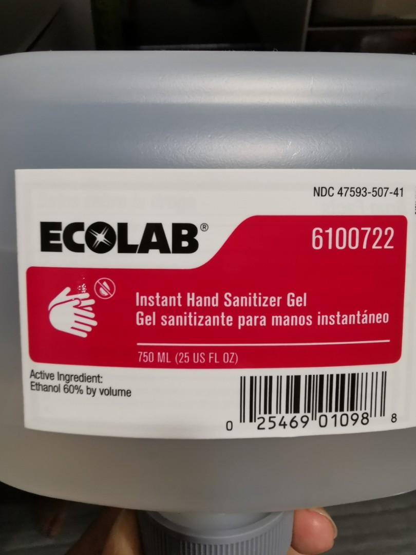 Brand New 750ml Ecolab hand sanitizer gel, Beauty & Personal Care ...
