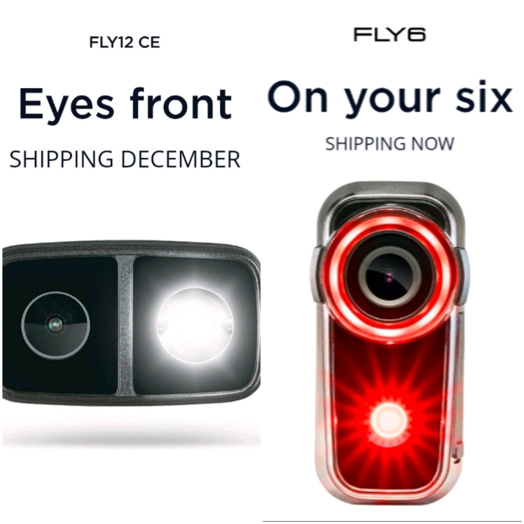 Cycliq Fly6 Gen 3 rear camera and light and Cycliq Fly12 CE front ...