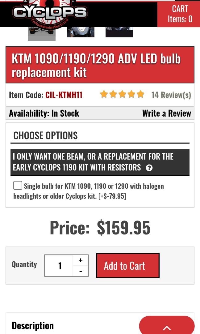 Cyclops Led Light, Motorcycles, Motorcycle Accessories on Carousell