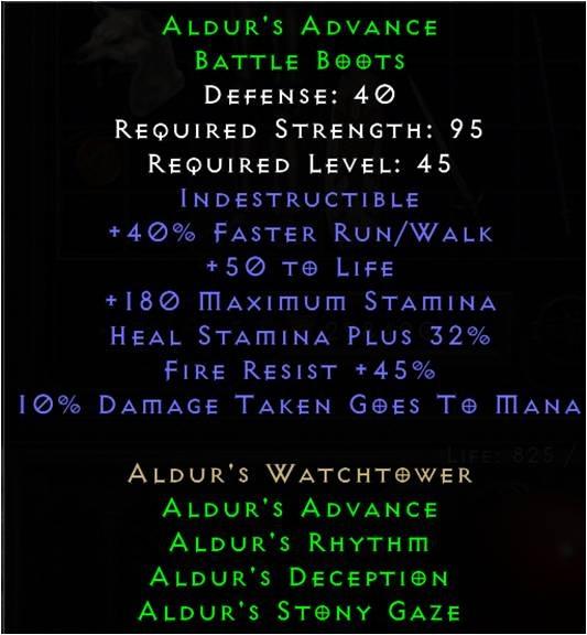 Diablo 2 Resurrected (D2R) Aldur's Advance Battle Boots, Video Gaming ...