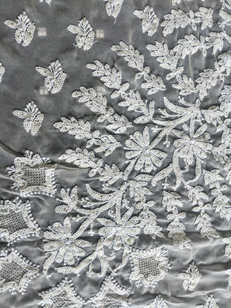Embroidery saree (Lucknow Embroidery), Women's Fashion, Dresses & Sets ...