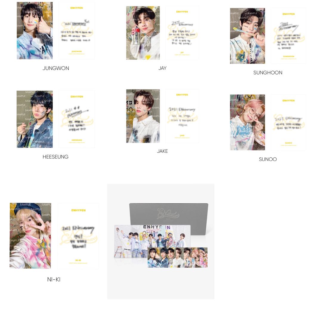 Enhypen 1st ENniversary Photo Frame pc sharing, Hobbies & Toys ...