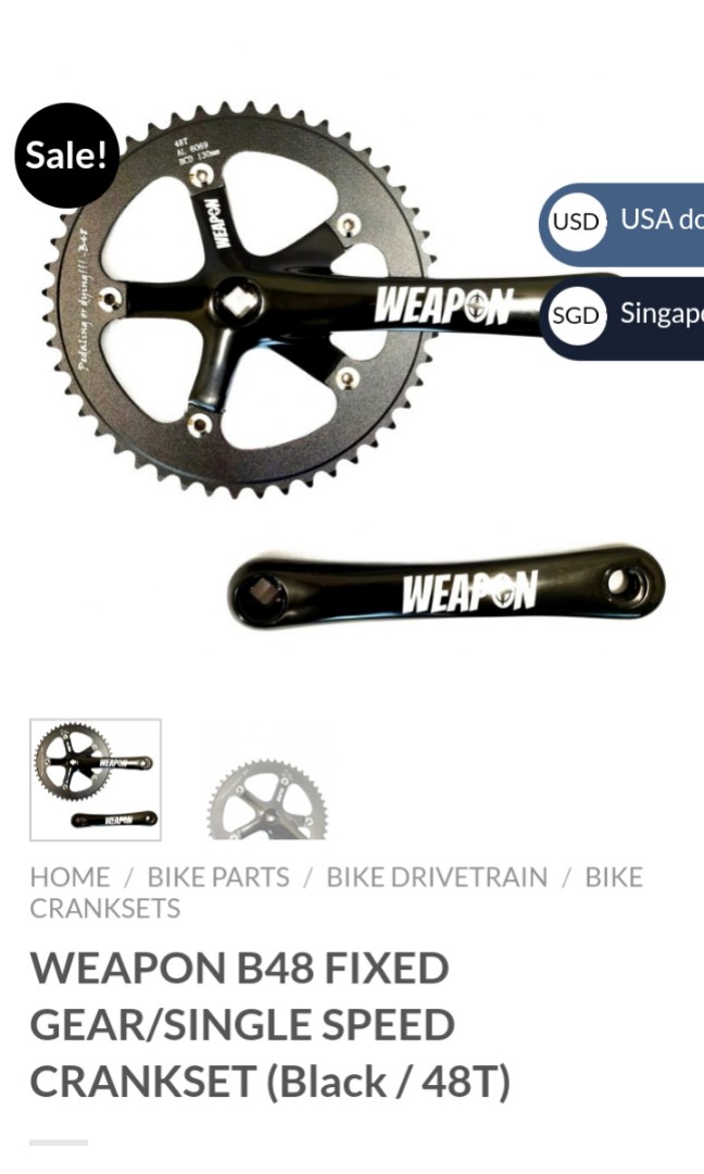 Weapon crank and handlebar cheapest !, Sports Equipment, Bicycles ...