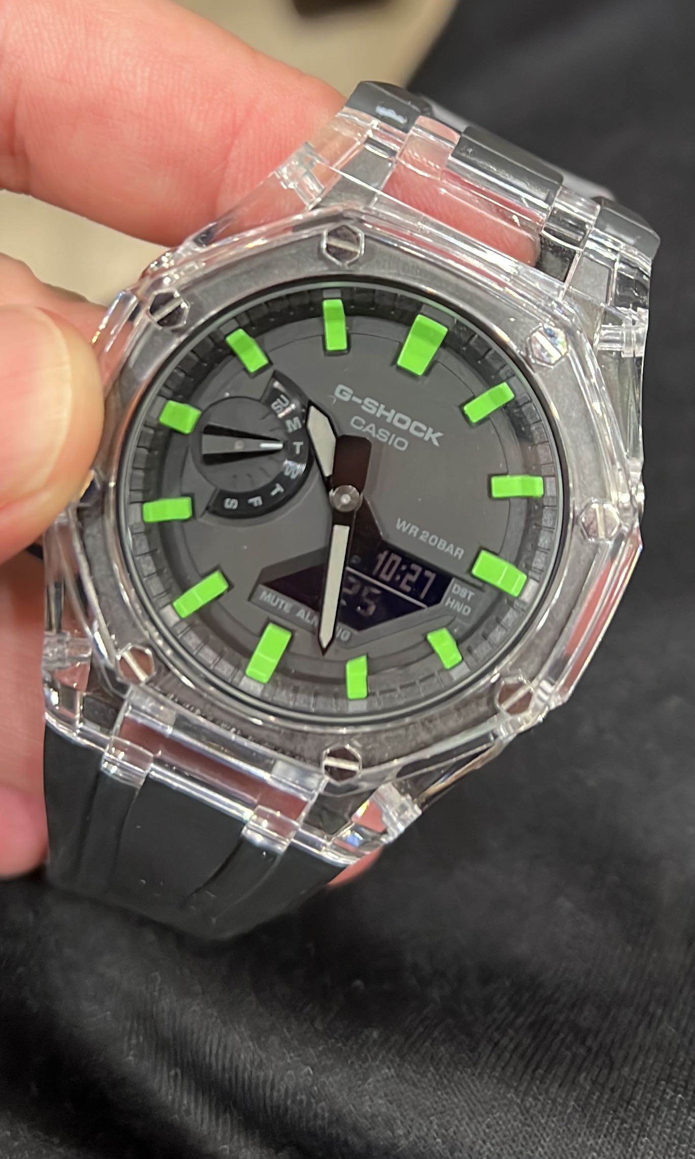 Gshock casioak clear case mid transparent ga2100 ga2110, Men's Fashion ...