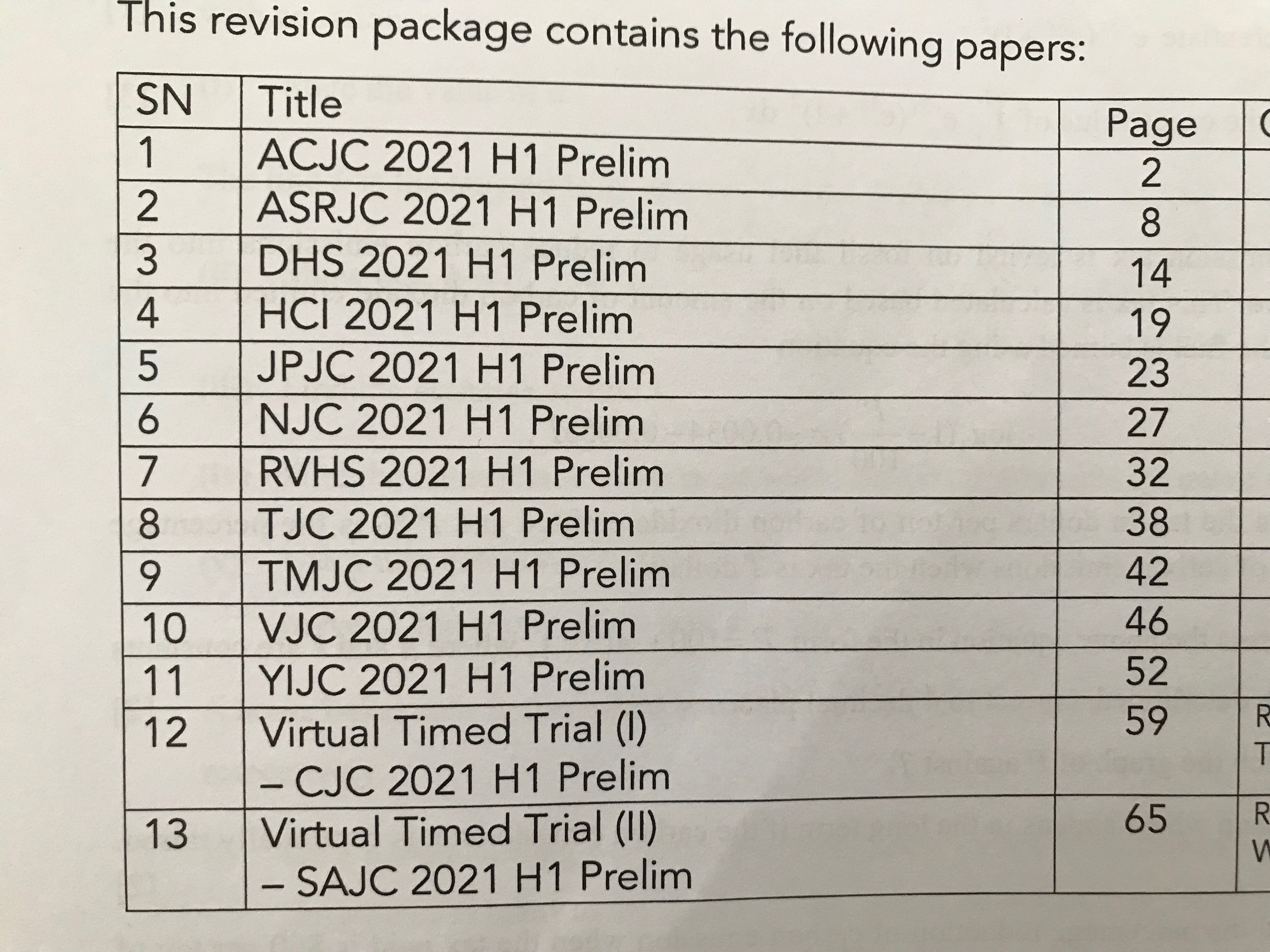 h1 math prelim papers, Hobbies & Toys, Books & Magazines, Assessment ...
