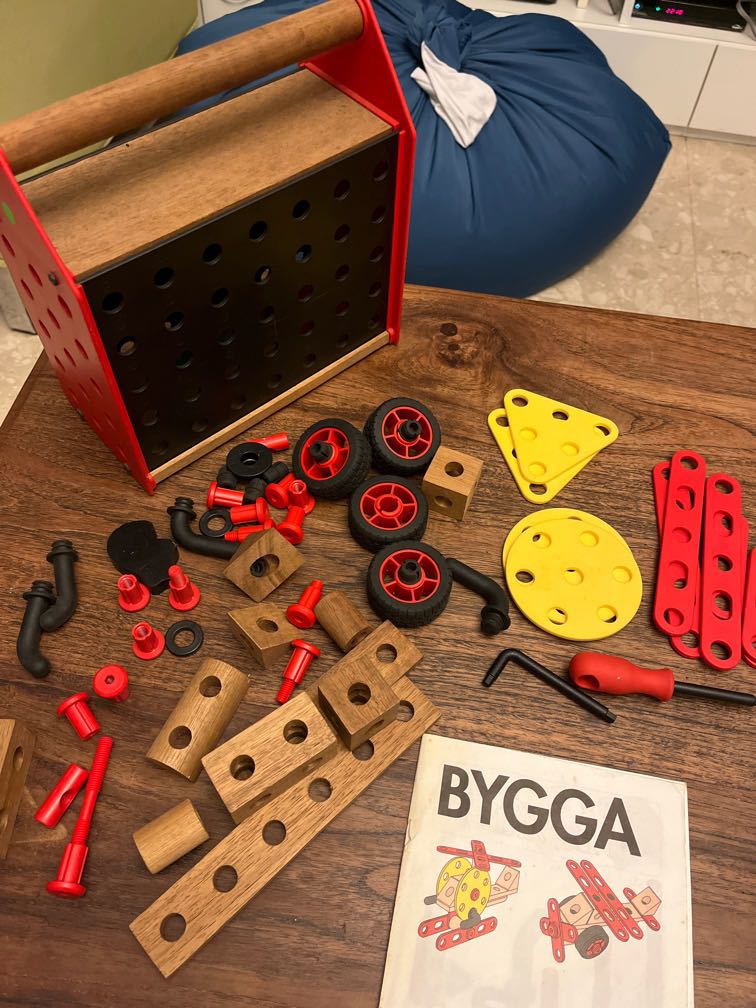 IKEA BYGGA Wooden Construction Set, Hobbies & Toys, Toys & Games on ...
