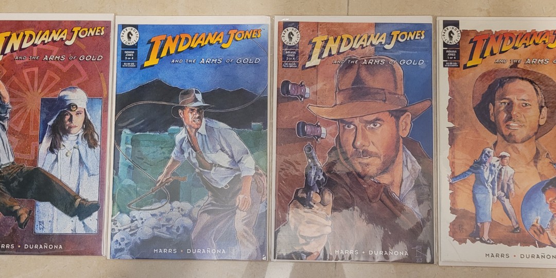 Indiana Jones and The Arms of Gold Set #1-4, 興趣及遊戲, 書本 & 文具, 漫畫 - Carousell