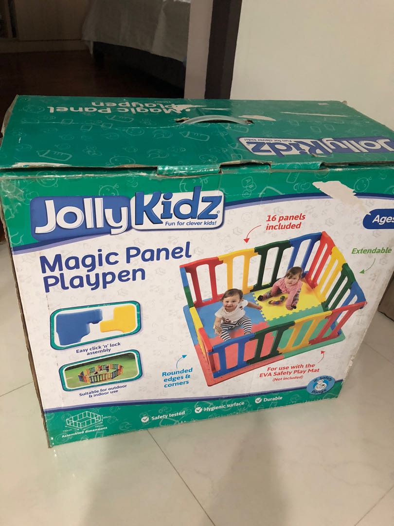 Jolly Kidz Magic Panel Playpen, Babies & Kids, Baby Nursery & Kids ...