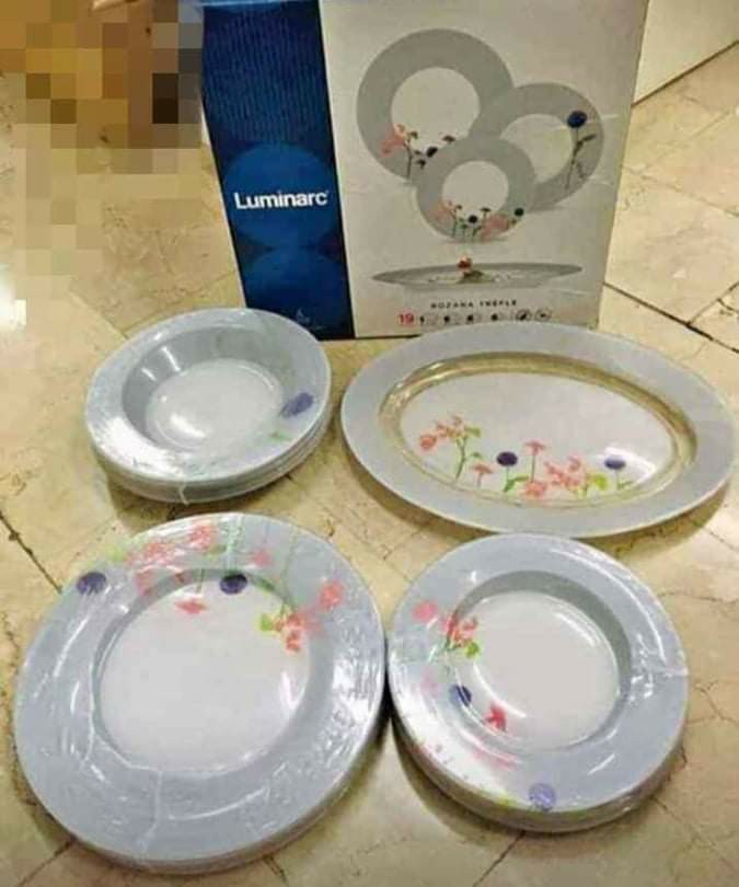 Luminarc 19pcs dinner set, Furniture & Home Living, Kitchenware ...