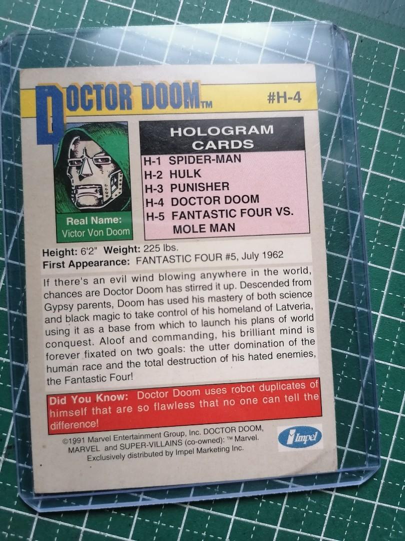 Marvel card Dr. Doom hologram, Hobbies & Toys, Memorabilia ...