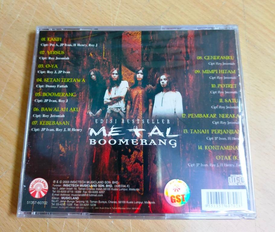 Metal Boomerang Edisi Bestseller CD Indonesia Rock Original New And ...